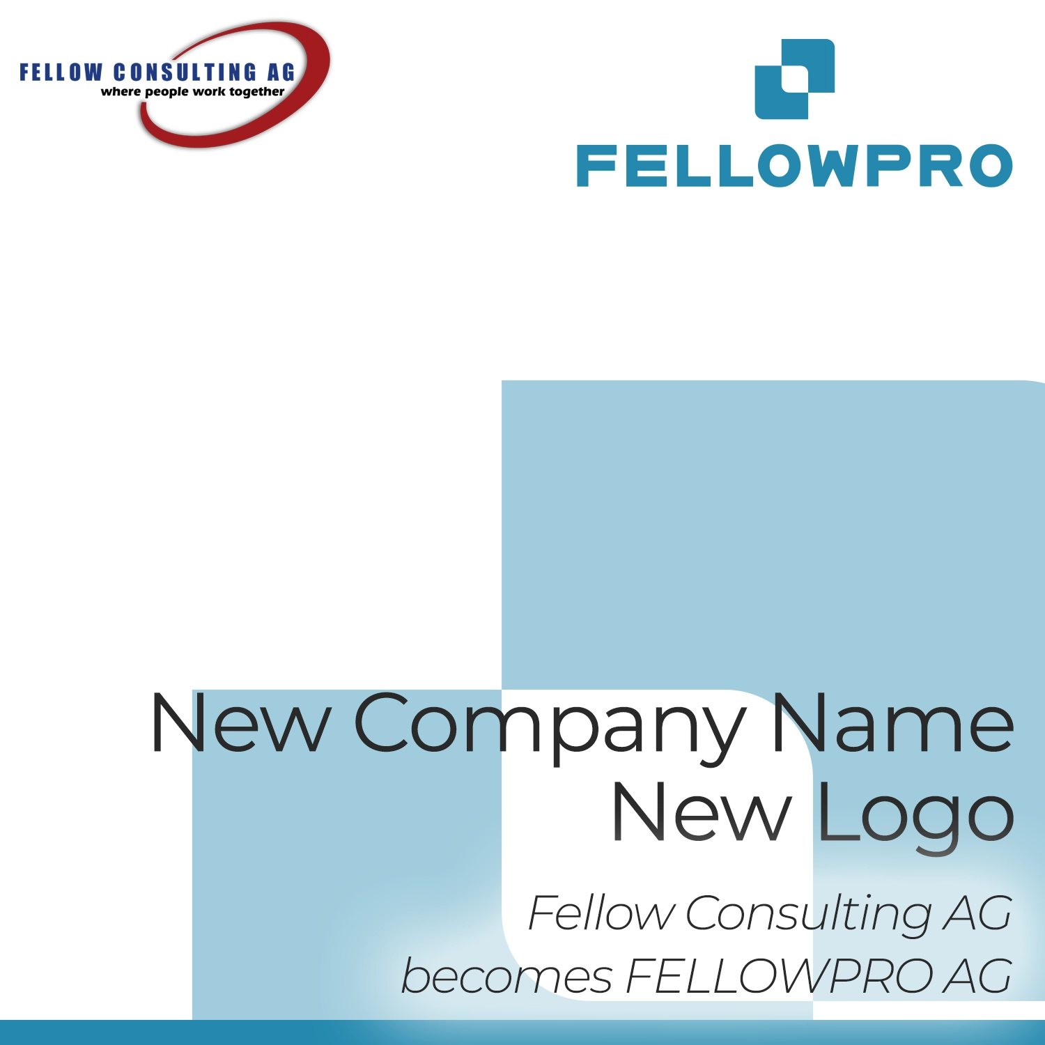 New company name, new logo - FELLOWPRO AG